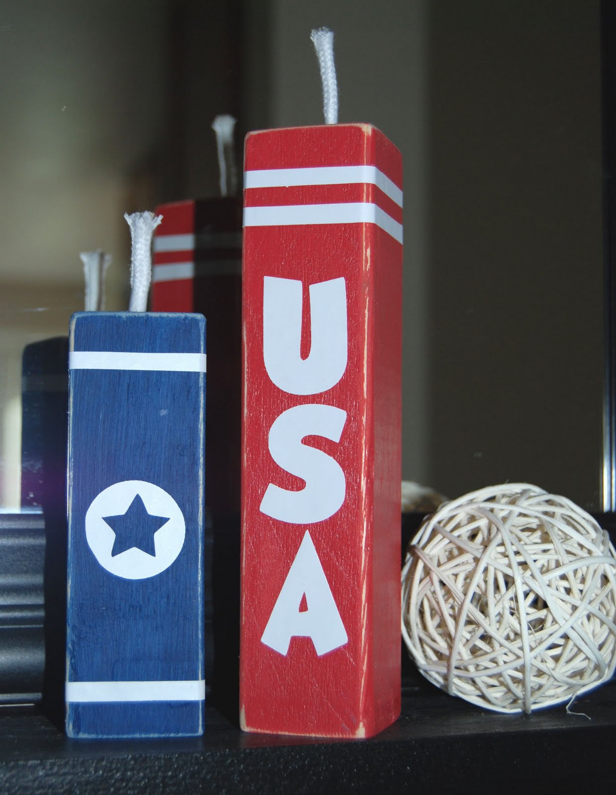 Nap Time Crafts: 2x2 Wood Firecrackers