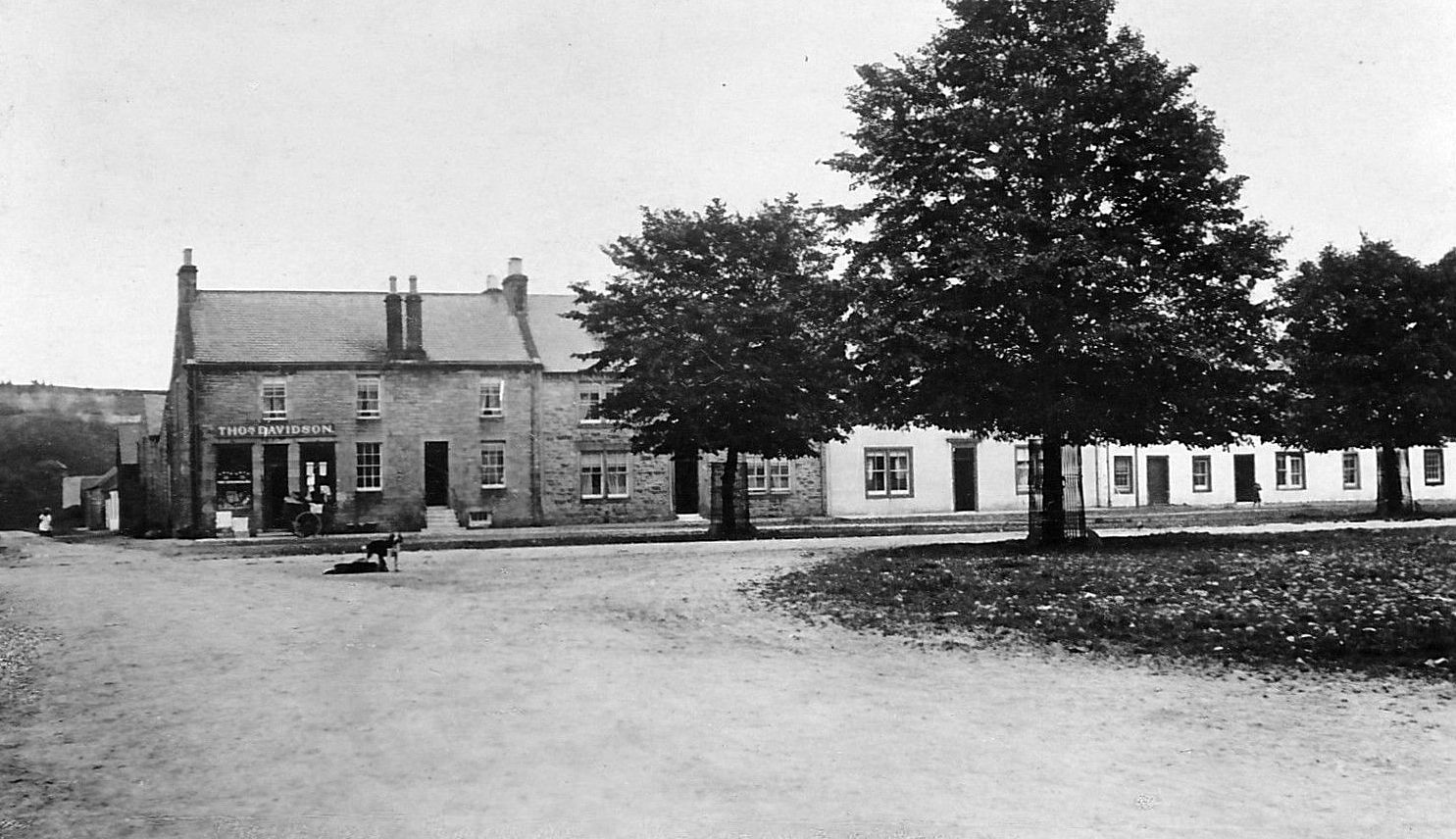 Tour Scotland: Old Photograph Douglas Square Newcastleton Scotland