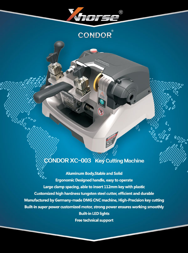 Xhorse Condor XC-003 Key Cutting Machine Feature Overview -OBD365.com