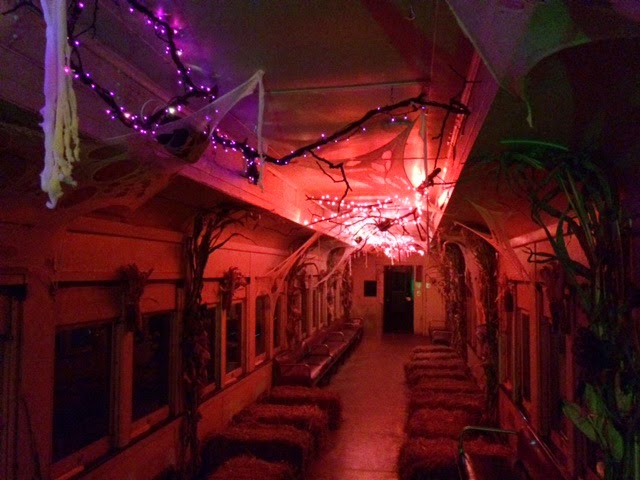 Digital Notebook: Ride A Secret Haunted Rail Car for Hallowen