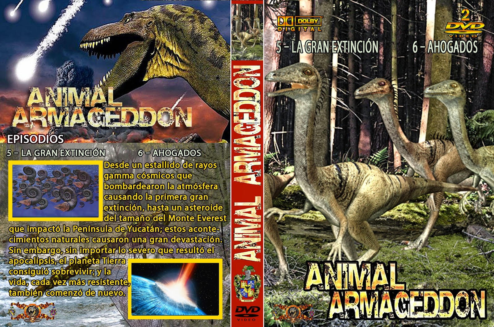 Caratulas y etiquetas: Armagedón animal: DVD 5 Y 6---7 Y 8