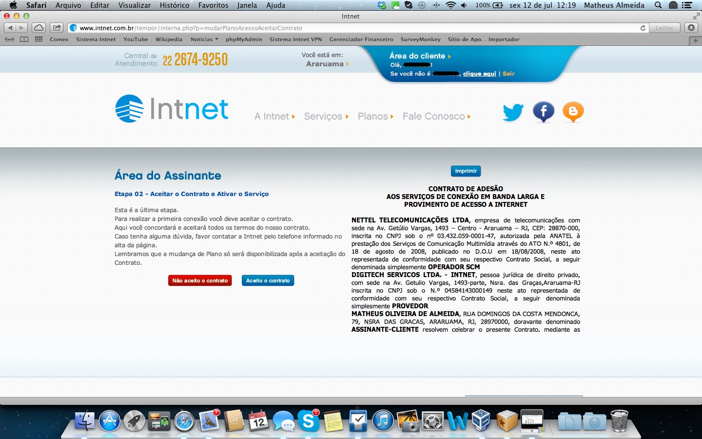 Intnet: Fazendo a Mudança para os novos planos