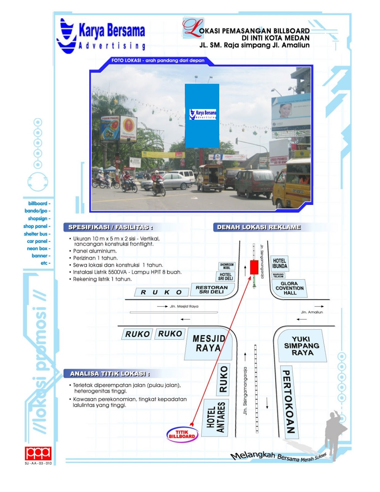 Karya Bersama Advertising: Lokasi Billboard Jl. SM Raja Simpang Amaliun ...