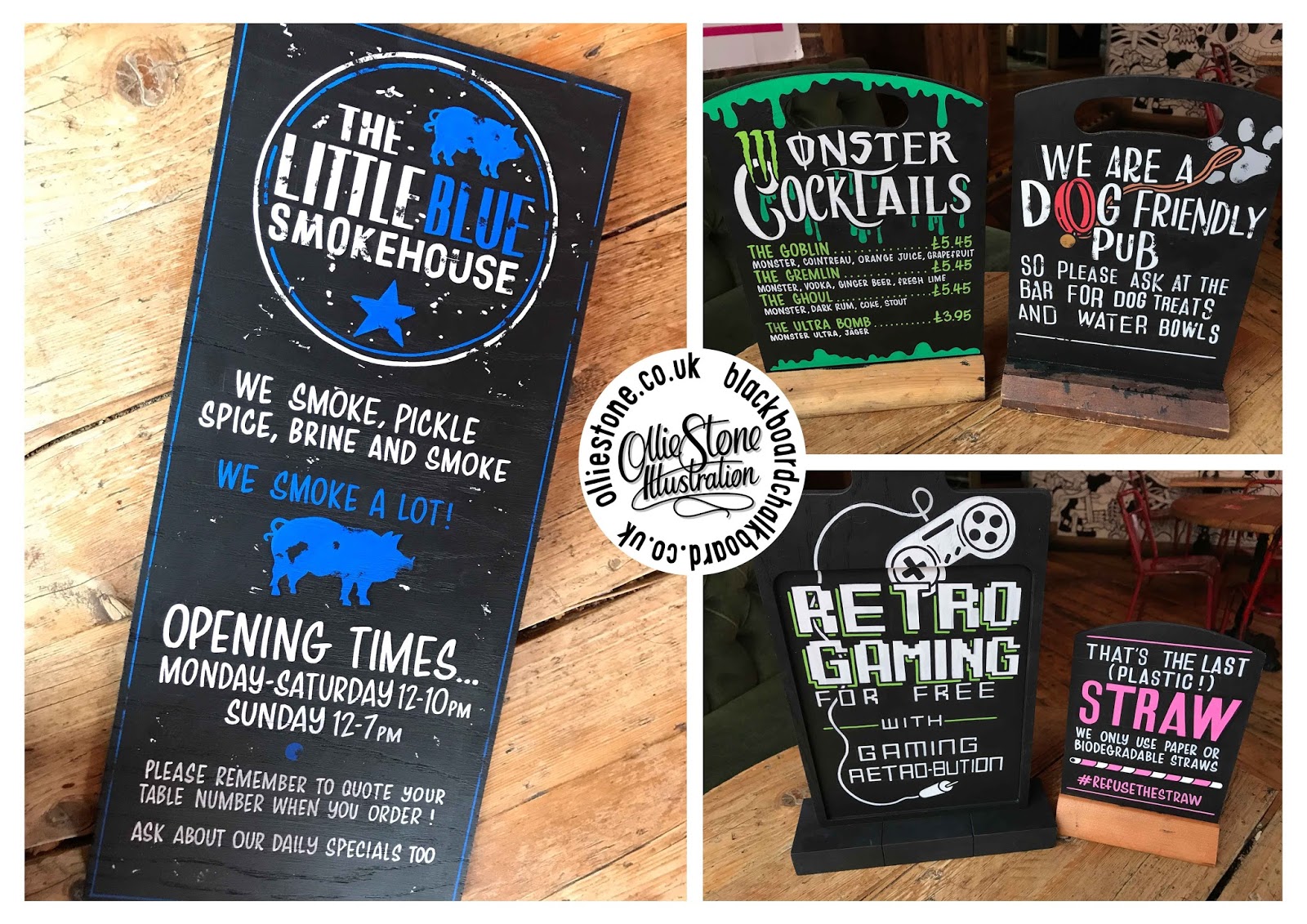 Pub Chalkboard by Ollie Stone: Pub chalkboards, signage, murals and ...