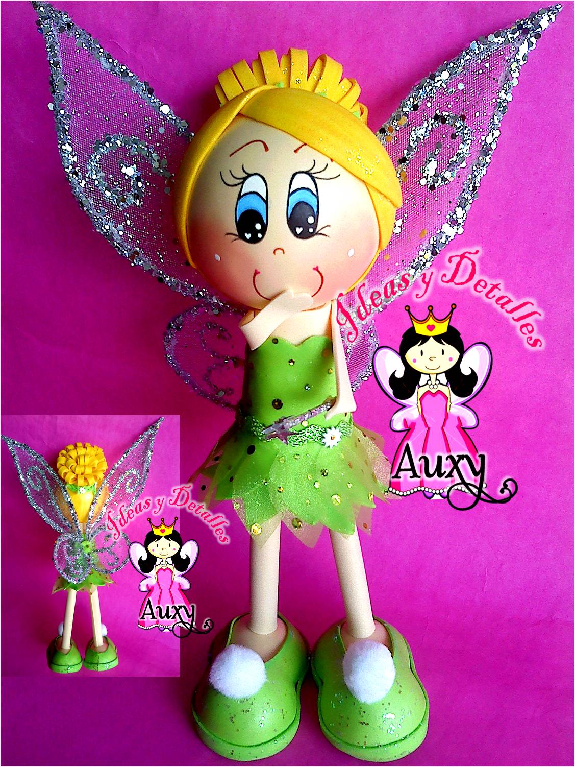 Ideas y Detalles Auxy: CAMPANITA O TINKERBELL FOFUCHA