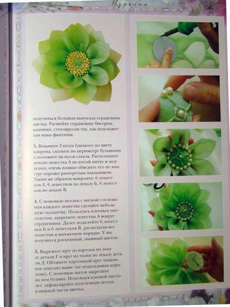 Flowers of satin organza ~ DIY Tutorial Ideas!