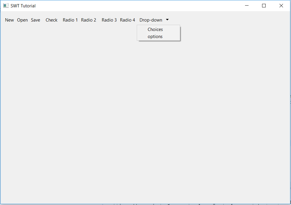 Programming for beginners: SWT: ToolBars