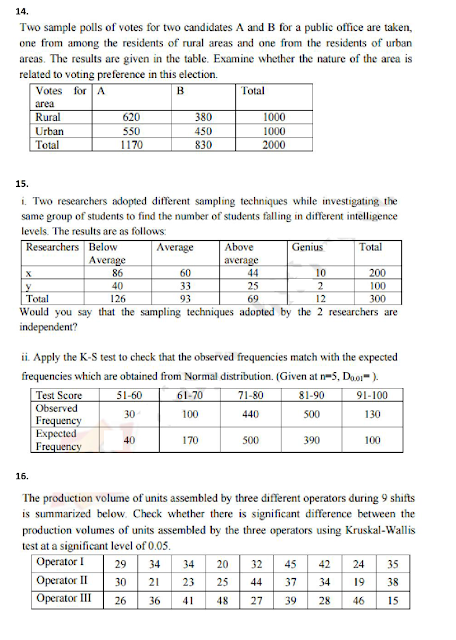 BA7102 Statistics for Management MBA Nov Dec 2015 Important Questions ...