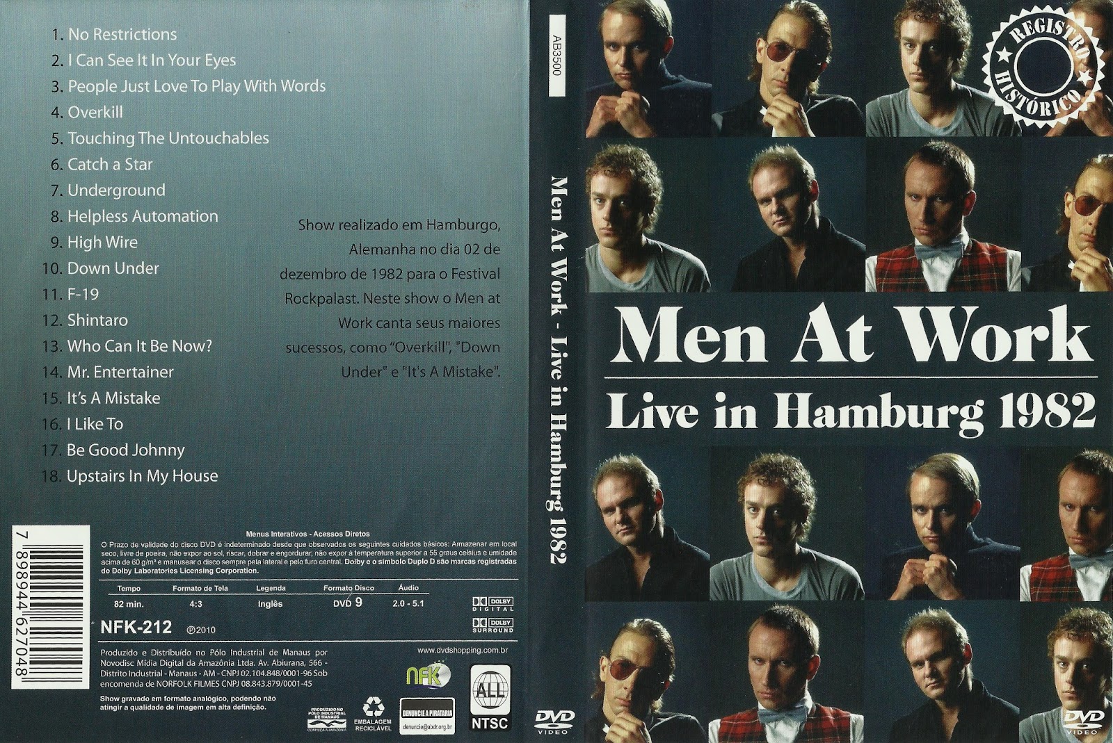 Men At Work - Live In Hamburg 1982 ~ Capas & Covers
