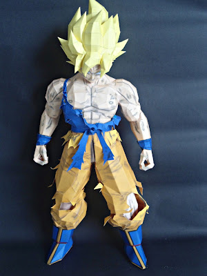 Realistic Super Saiyan Goku Papercraft | Papercraft Paradise ...