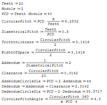Mechanical Machine Design: Involute Teeth Profile Spur Gear Design