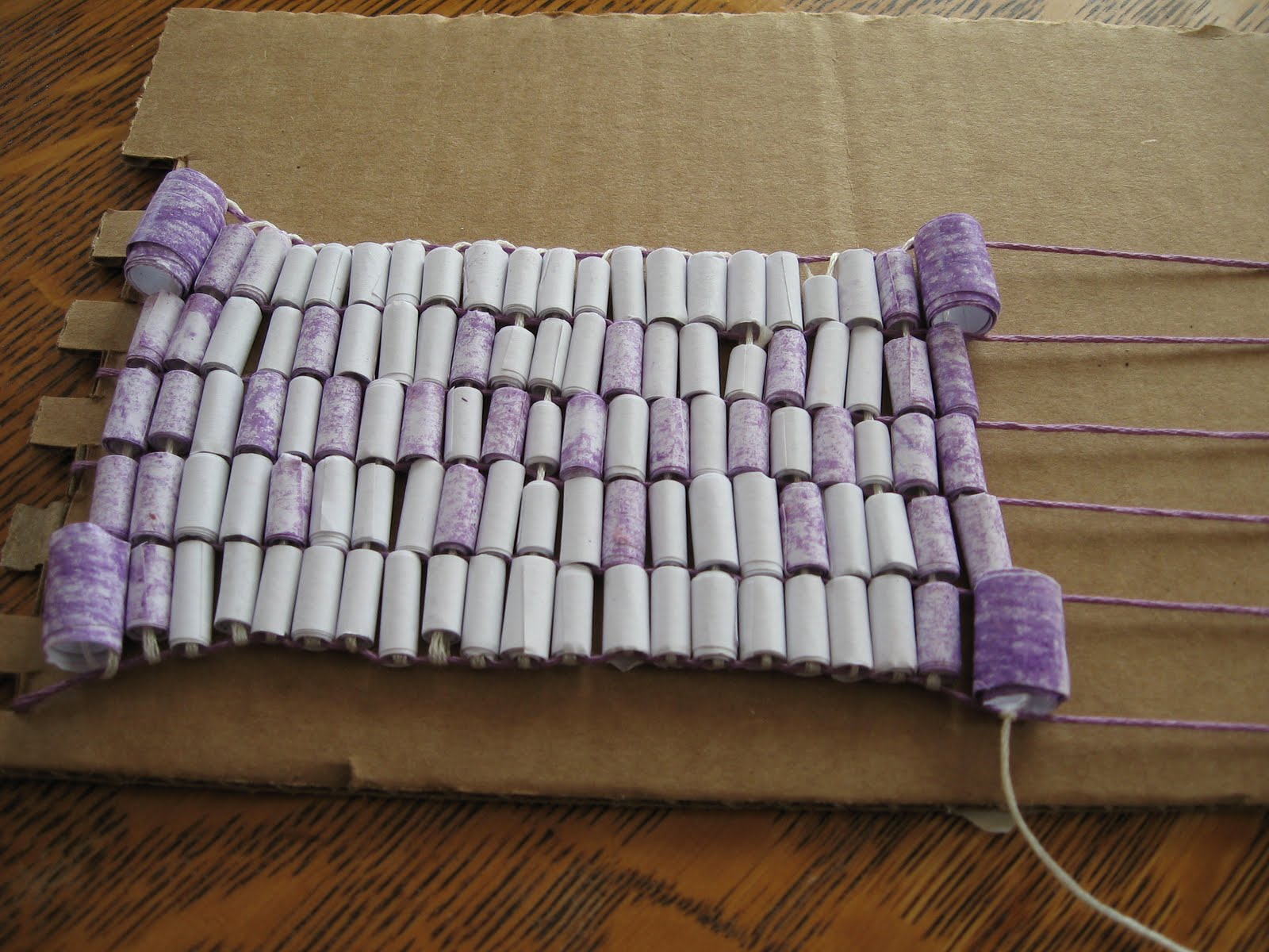 Almost Unschoolers: Paper Wampum Belts - Thanksgiving Craft
