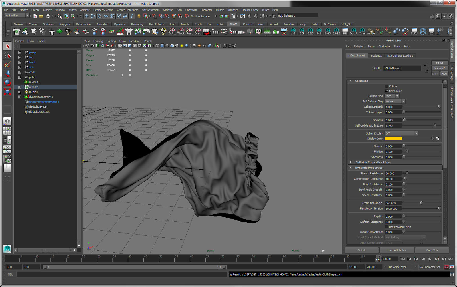 Particle Effects: High Resolution Cloth Simulations
