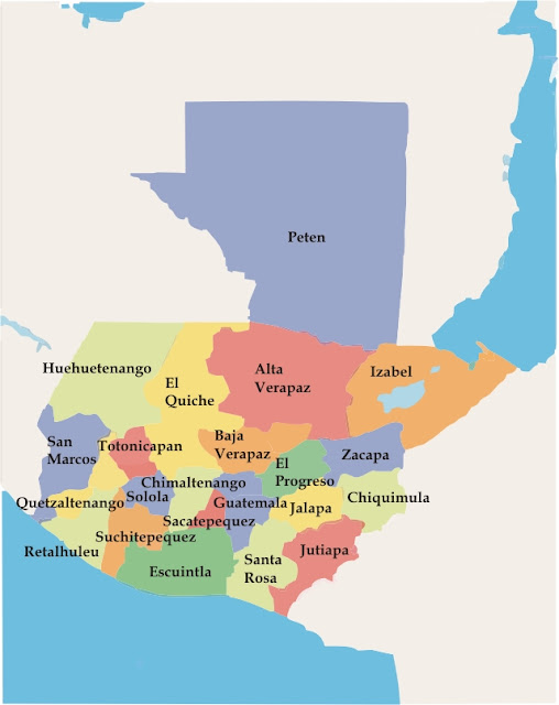 Un mapa de guatemala