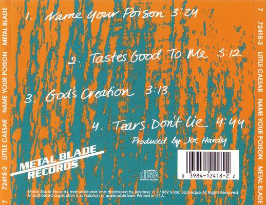 Jolly Joker`s Ohrenbalsam: LITTLE CAESAR, LITTLE CAESAR, CD, 1990