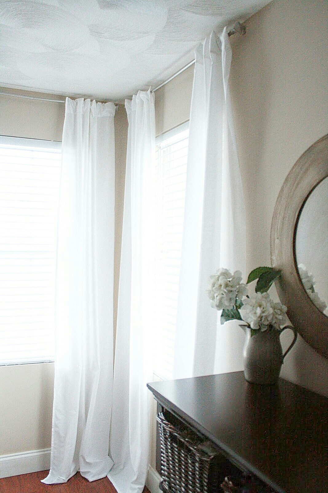 How to make Back-Tab Window Panels From A $5 Flat Sheet - Made by Carli