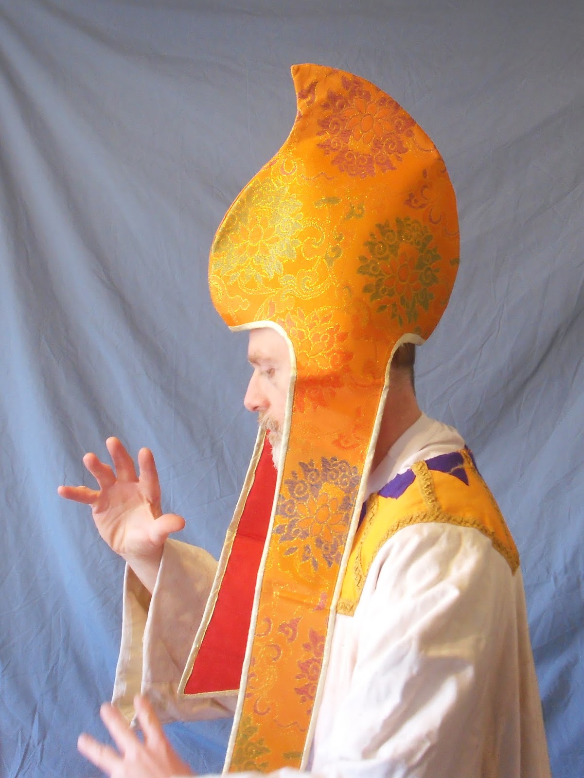 Richard in a Hat: Buddhist Ceremonial Hat