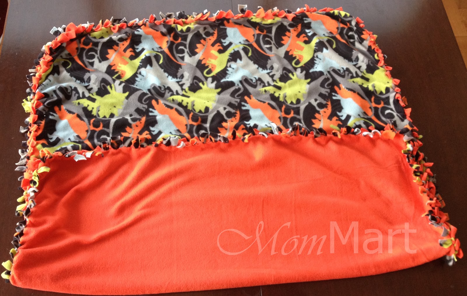 Mom Mart: No Sew Fleece Blanket Tutorial: Perfect for story time and ...