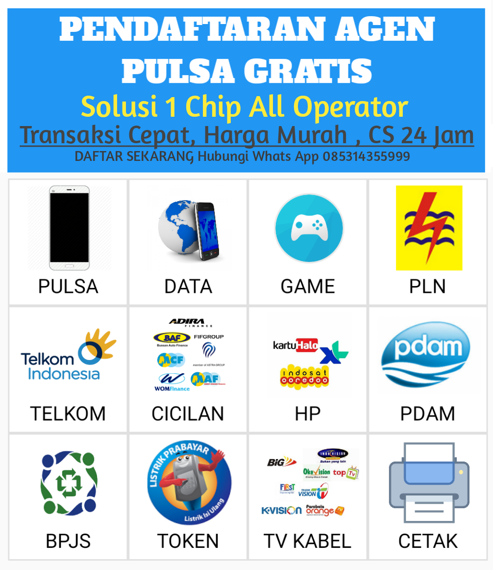 DAFTAR JADI AGEN PULSA GRATIS (TRANSAKSI CEPAT CS 24 JAM) - SUARA IMAN
