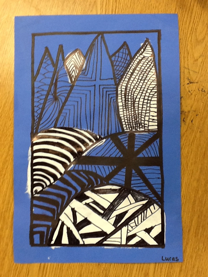 WHAT'S HAPPENING IN THE ART ROOM??: 3rd Grade Zentangle Landscapes