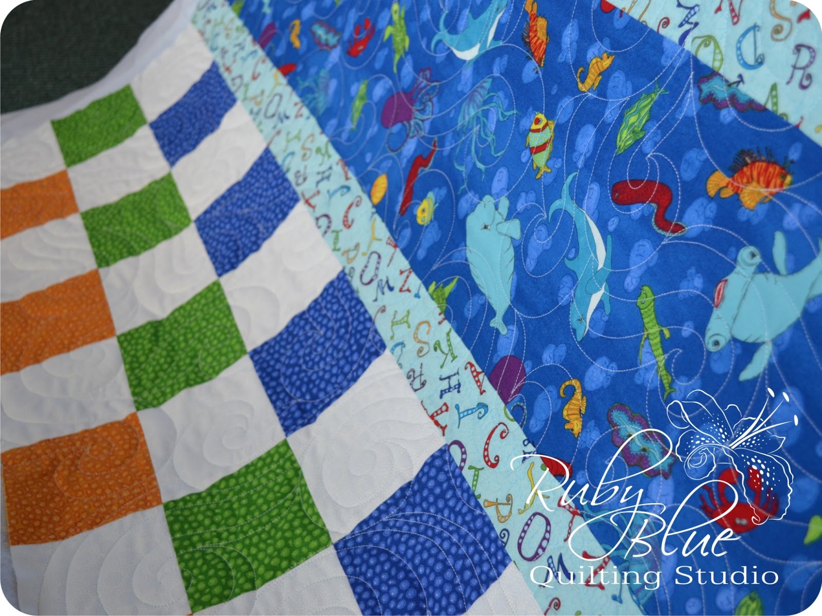 Ruby Blue Quilting Studio: Machine Quilting: Ocean Babies