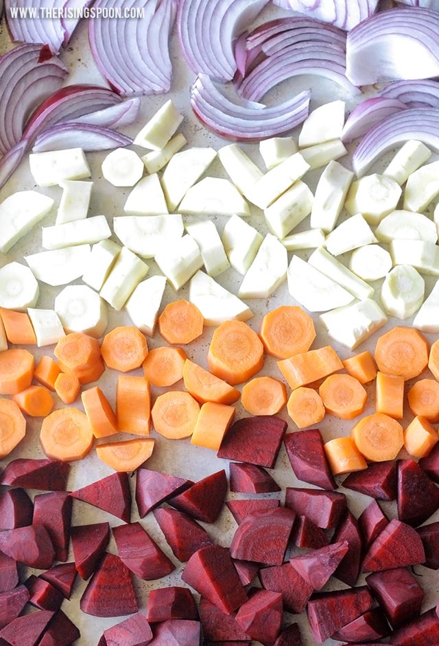 Balsamic Oven-Roasted Root Vegetables | The Rising Spoon