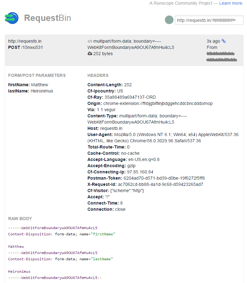 Programming Ponderings: Inspect HTTP Requests with RequestBin