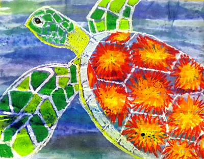Color, collage, and much more: Sea Turtles