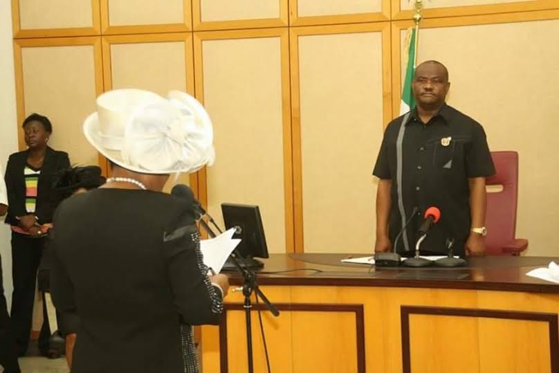 Photos: Gov Wike swears in 1st female Chief Judge of Rivers State