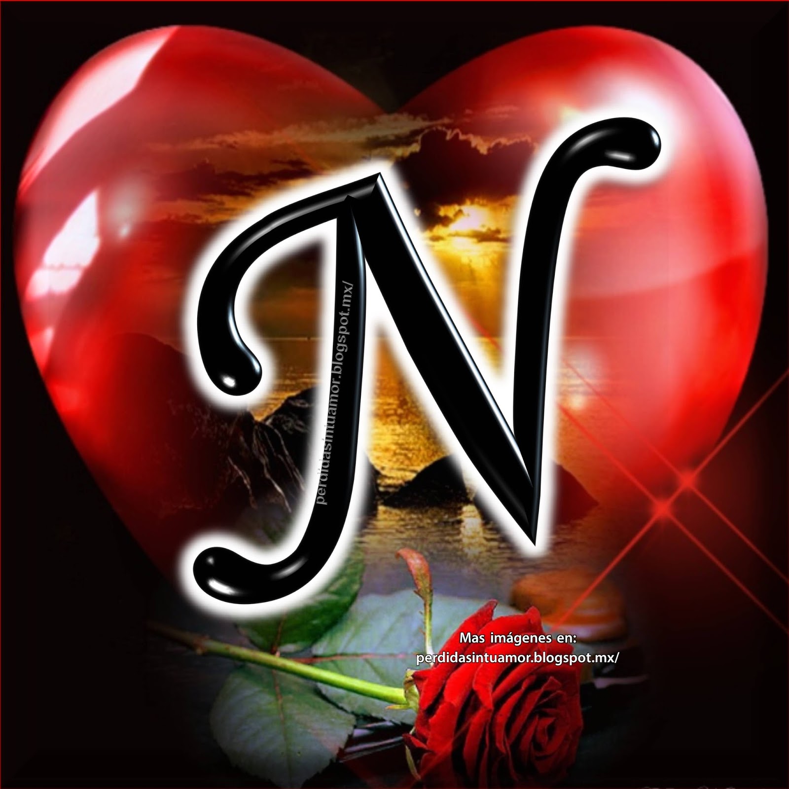 INICIALES Y NOMBRES PARA TI: HERMOSO CORAZÓN CON TU INICIAL