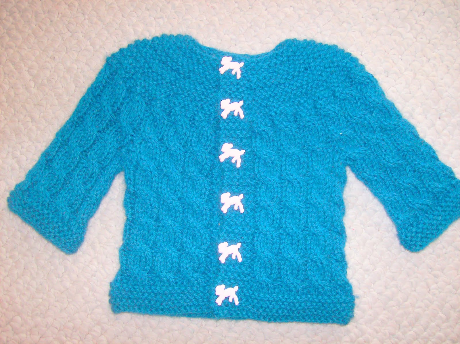 Nan Knits: Cabled Baby Sweater