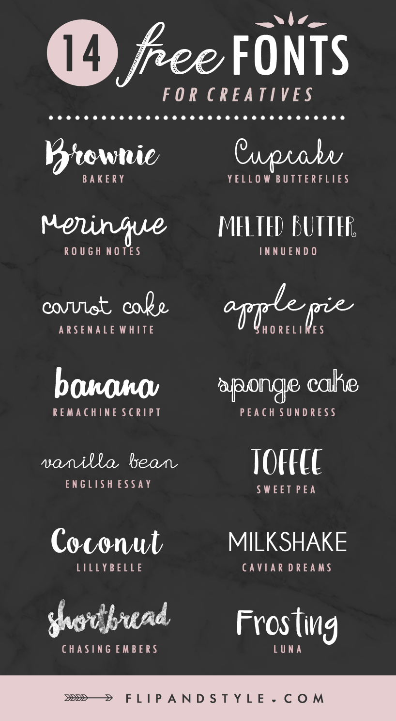 14 Free Font For Your DIY Handmade - FONT BUNDLE