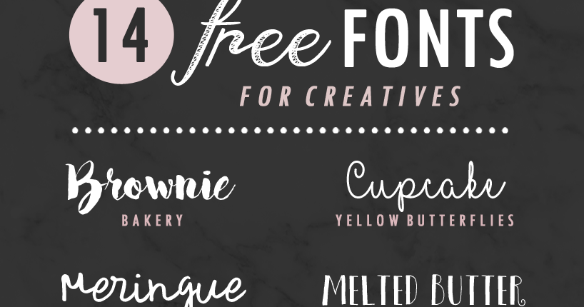 14 Free Font For Your DIY Handmade - FONT BUNDLE