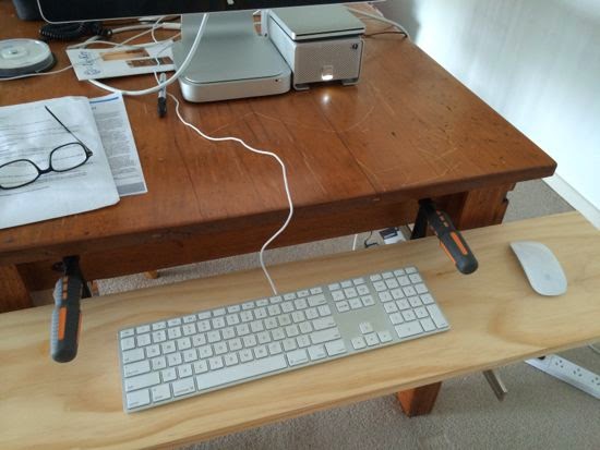marxy's musing on technology: Home made low cost keyboard tray