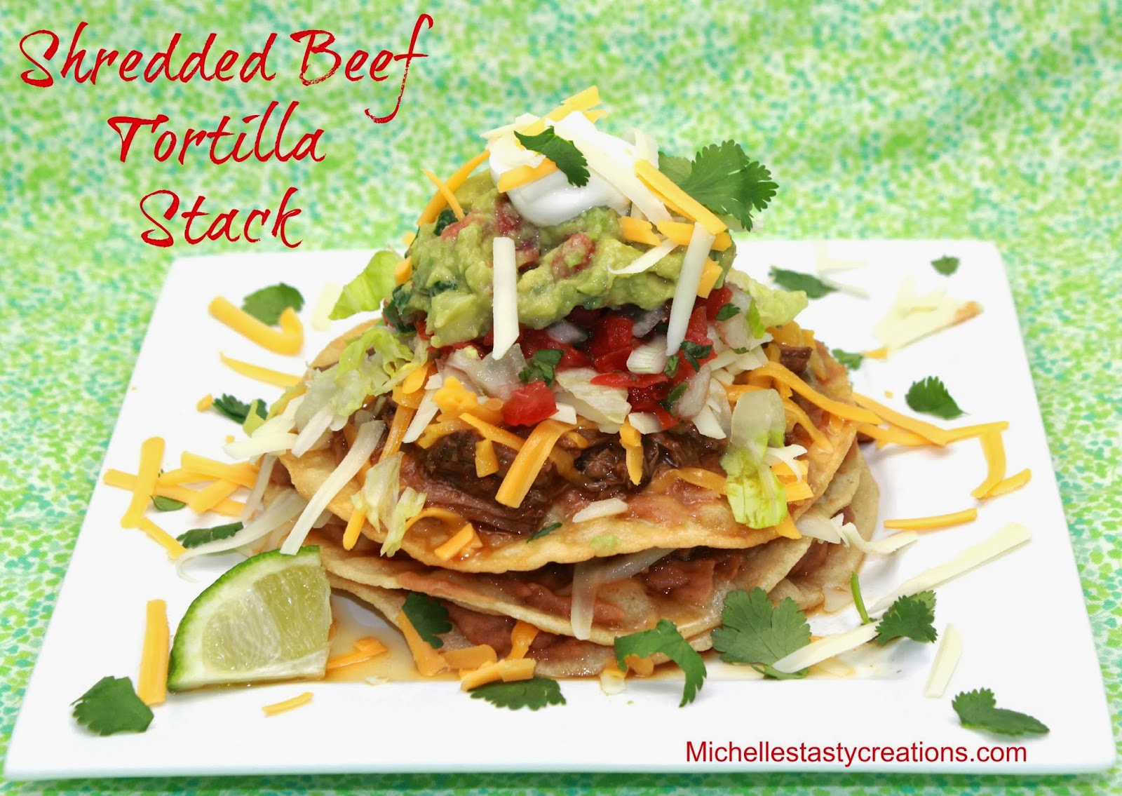 Michelle's Tasty Creations: Shredded Beef Tortilla Stacks