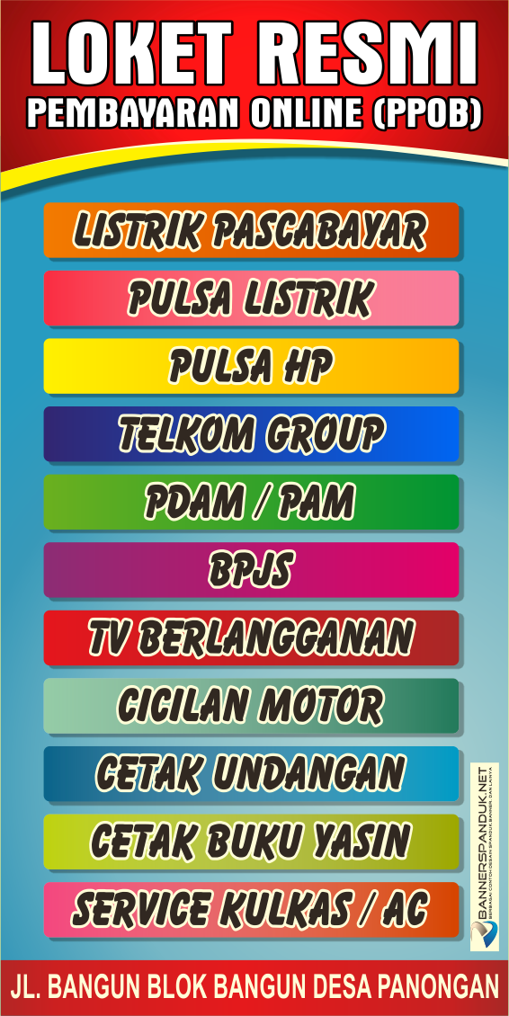 Contoh Banner Spanduk Loket Pembayaran Resmi PPOB Cdr - Bannerspanduk
