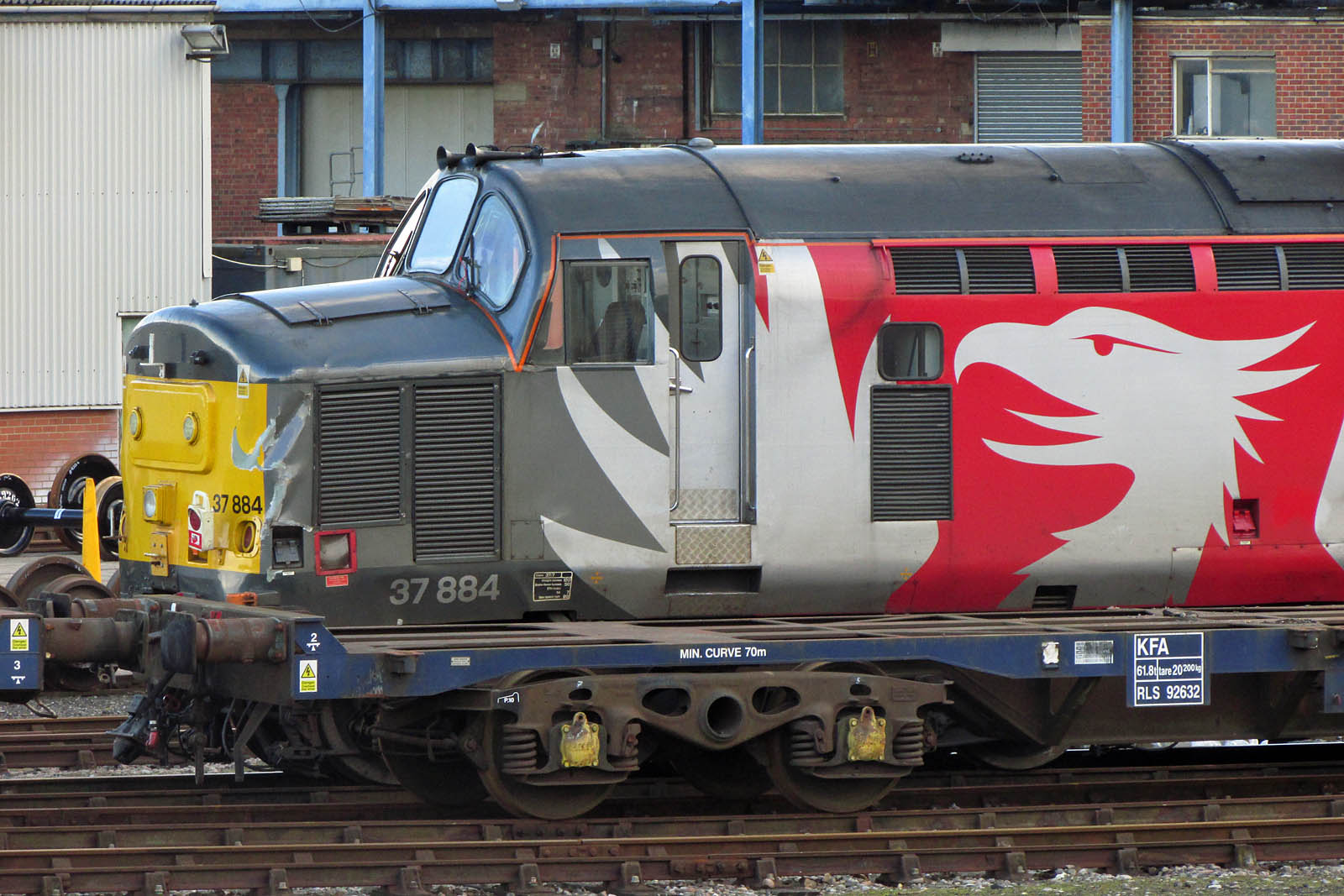 47s and other Classic Power at Southampton: Damaged 37884 at Eastleigh ...