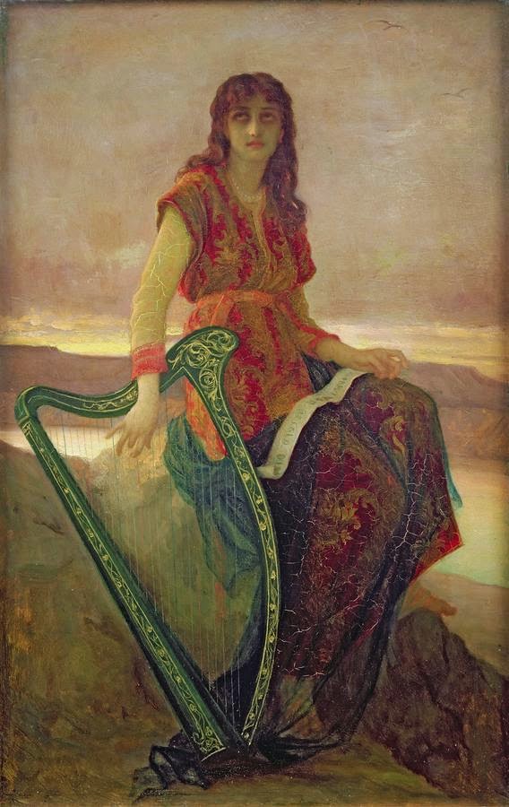 FRENCH PAINTERS: Ernest HEBERT The Harpist