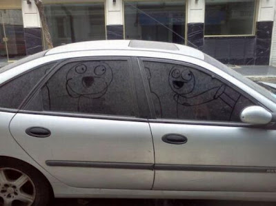 By: Beckett: Car window meme art