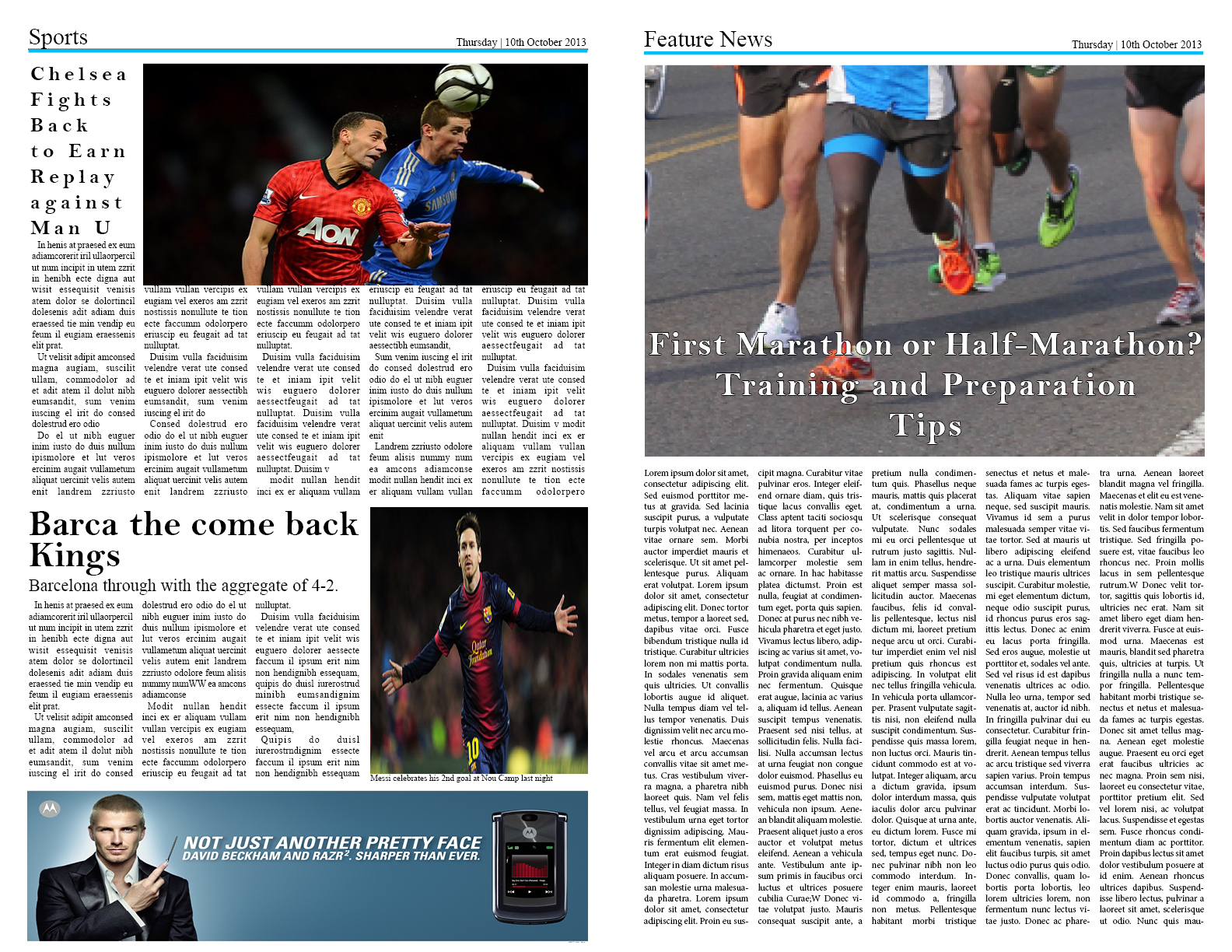 Designs and Details: Newspaper Layout (Group Task)