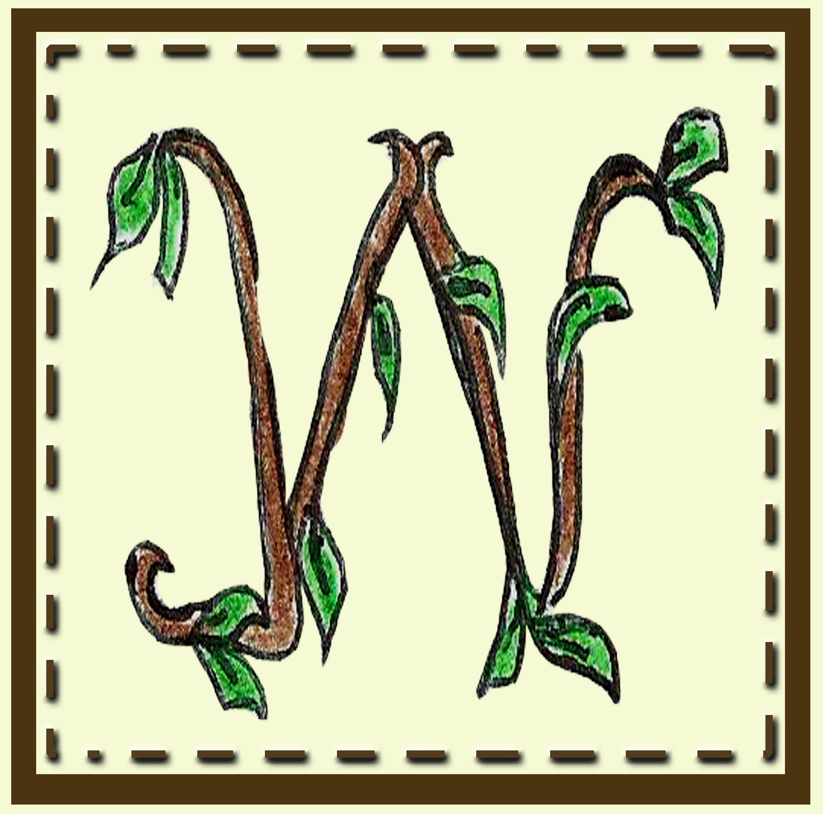 GRANNY ENCHANTED'S BLOG: "Twigs and Leaves" Free Scrapbook Alphabet ...