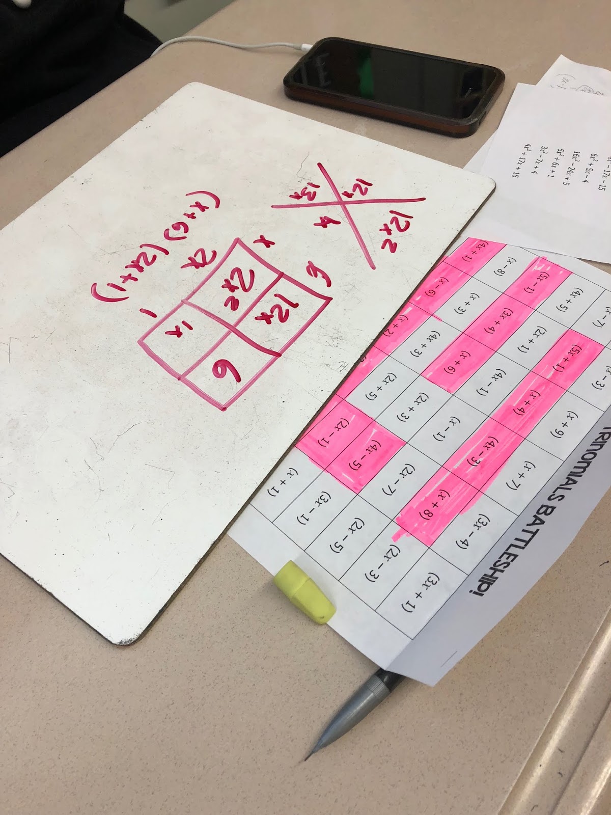 Arithmetalk: Factoring Trinomials Battleship