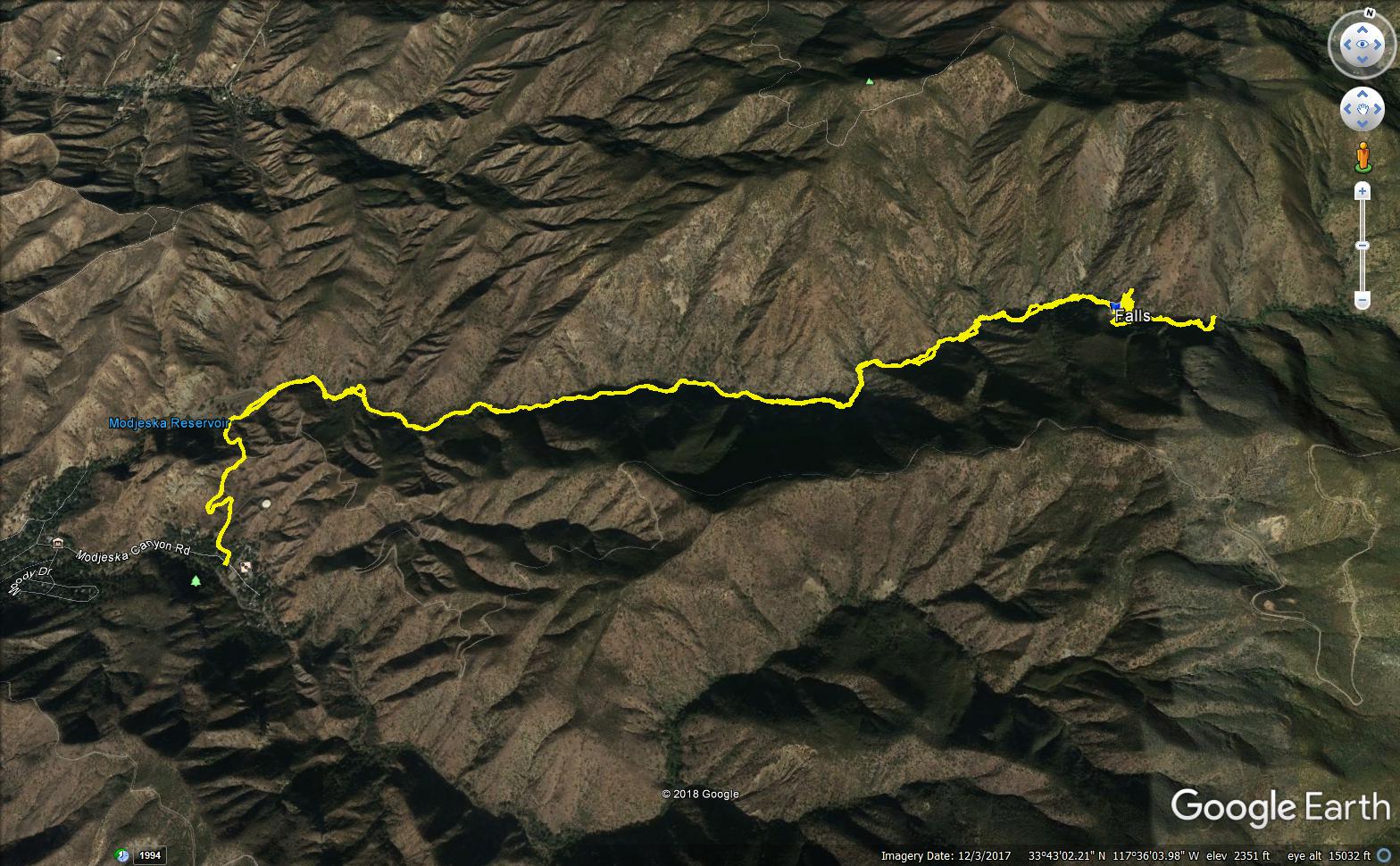 Iron Hiker: Above Harding Canyon Falls