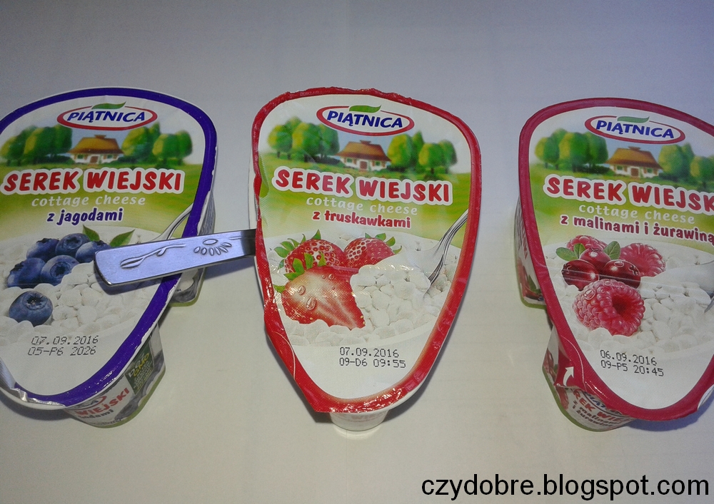 Piątnica Serek Wiejski - truskawka, jagoda, malina i żurawina ...