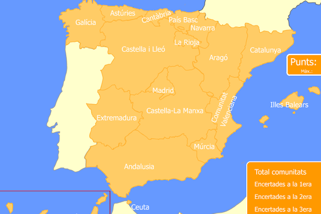 6è: Mapa interactiu Comunitats Autònomes