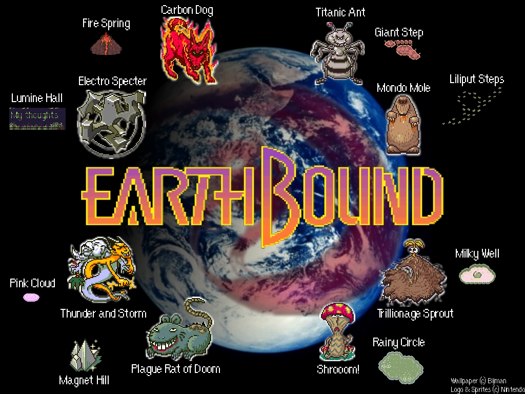 The Flamboyant Introvert: Abridged list of enemies in EarthBound on SNES