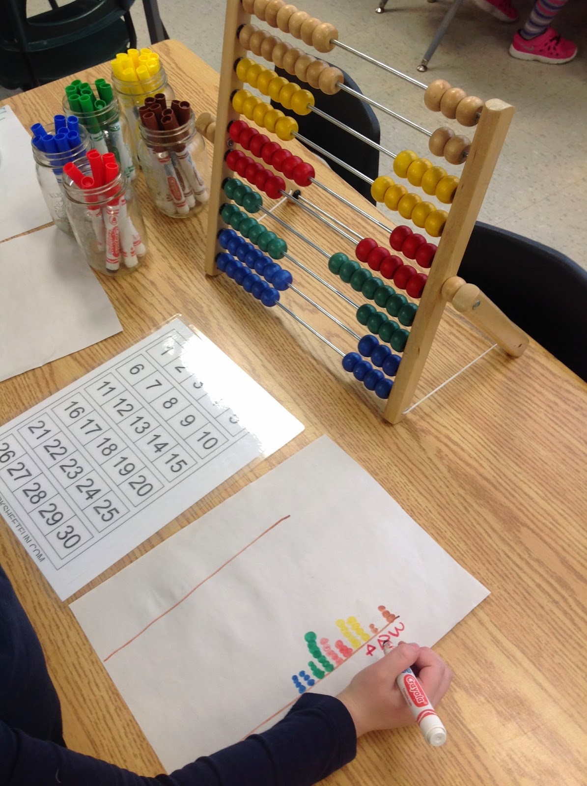 Wonders in Kindergarten: Addition using the abacus!