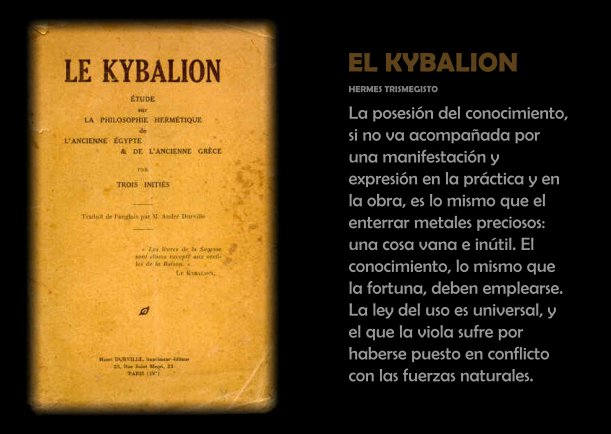 El viaje: EL KYBALION. HERMES TRISMEGISTO