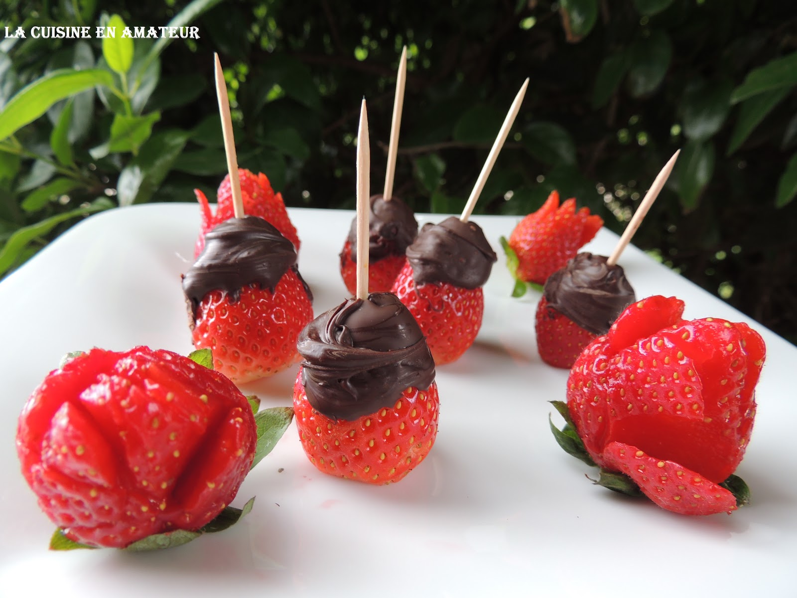 La cuisine en amateur de Maryline: Fraises chocolat