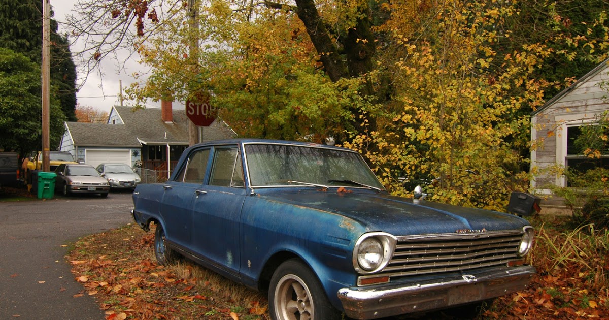 OLD PARKED CARS.: 1963 Chevy II.